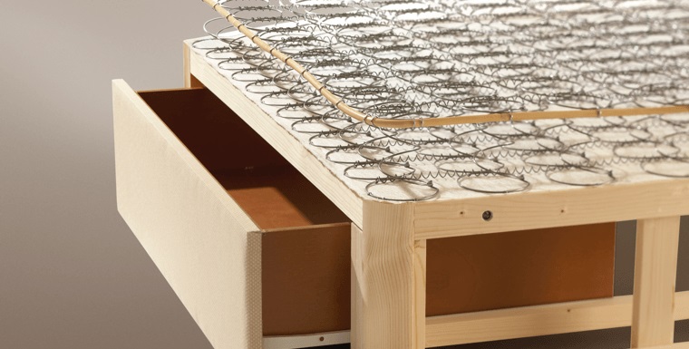 Sprung edge top divan bed base only | Helibeds